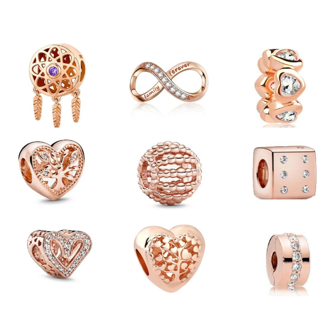 Rose Gold Charms for Pandora Bracelet, 925 Sterling Silver Infinity ...