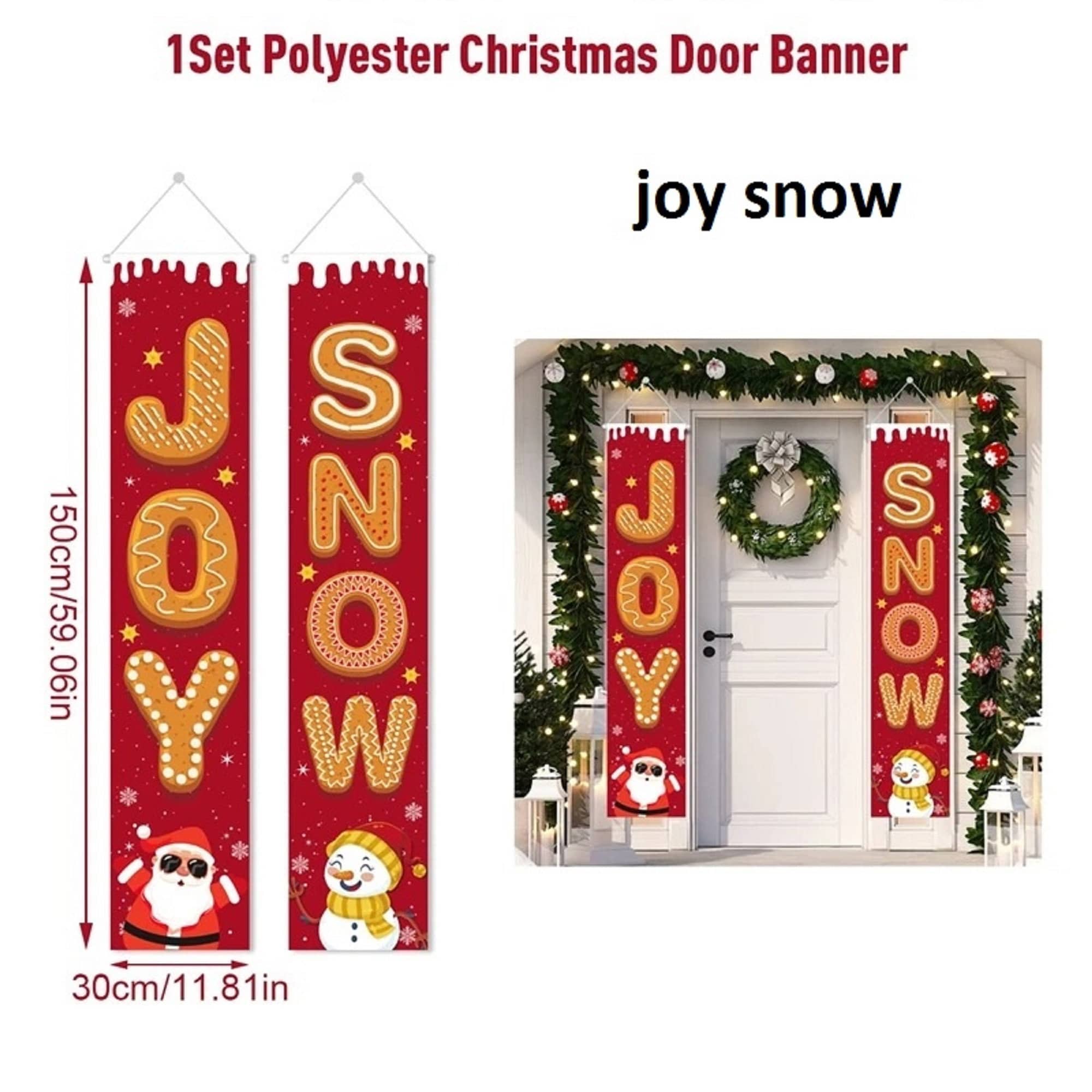 Christmas Banner, Xmas Porch Banner, Door Sign Welcome Banner, Banners ...