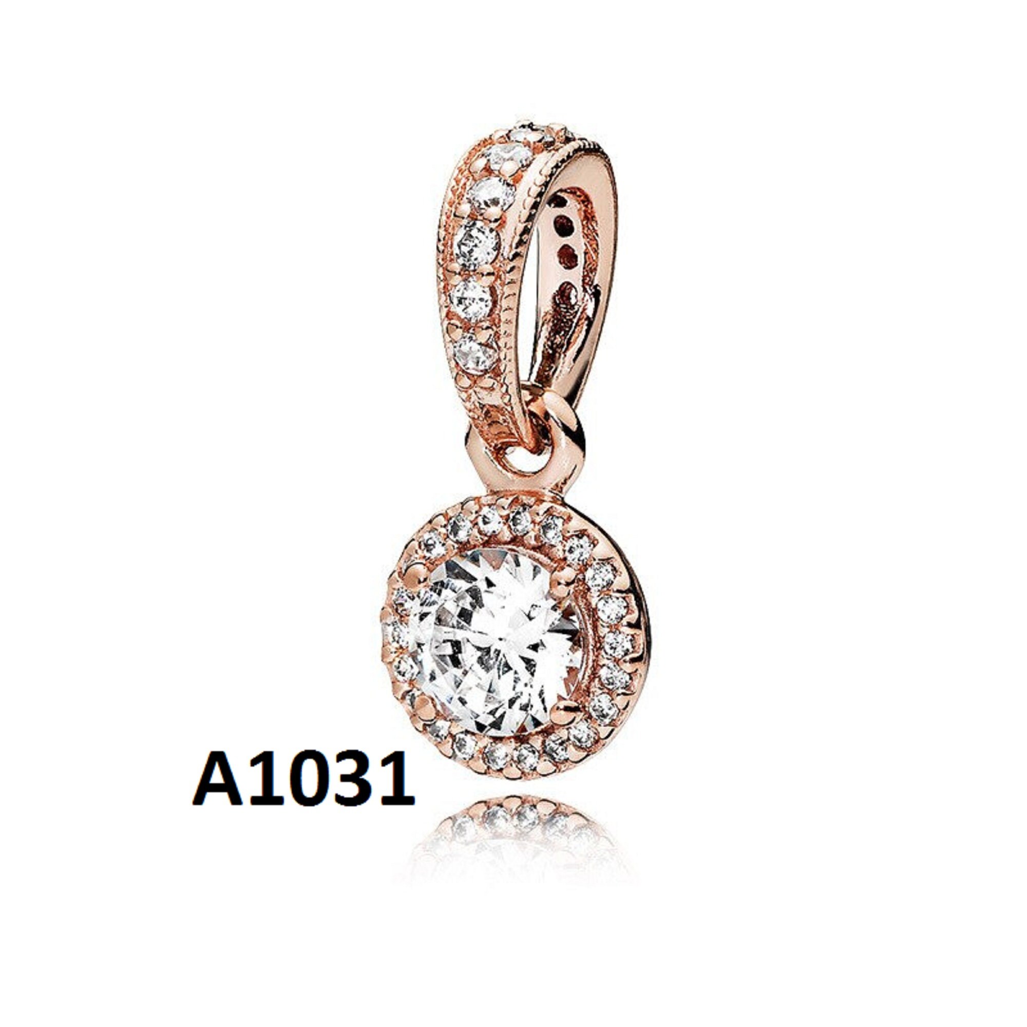 Rose Gold Dangle Charms for Pandora Bracelet, 925 Sterling Silver Heart ...