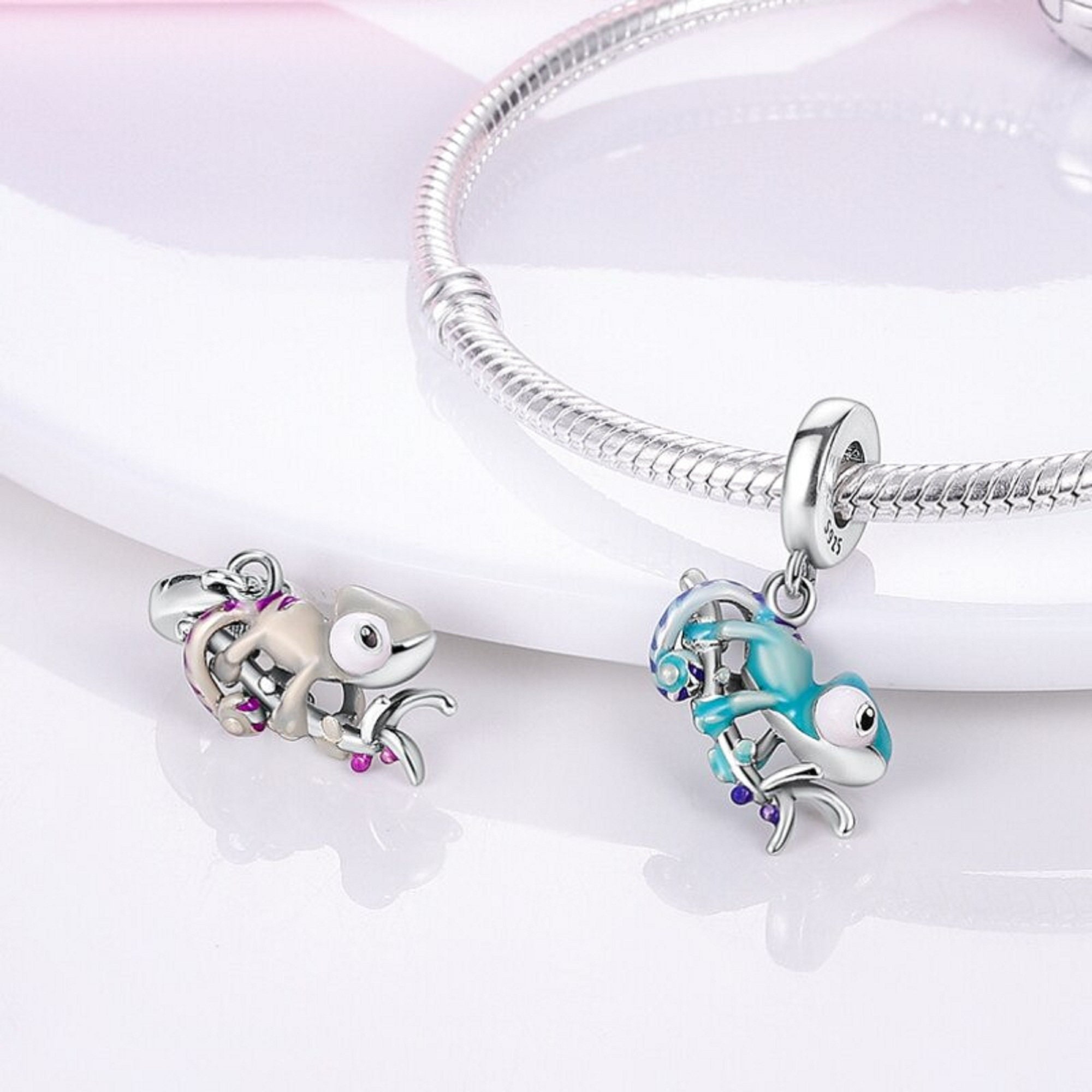 Color Changing Chameleon Charms for Pandora Bracelet, Sterling Silver ...