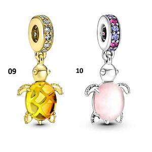 Murano Glass Sea Turtle Dangle Charm for Bracelet, Animal Charms, Snake ...