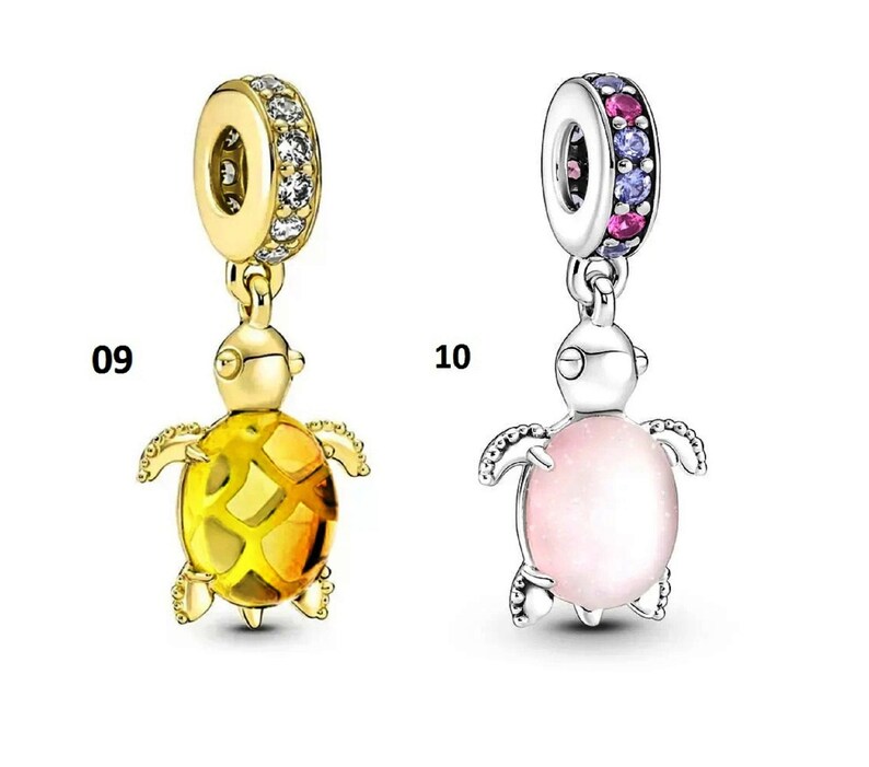 Murano Glass Sea Turtle Dangle Charm for Bracelet, Animal Charms, Snake ...
