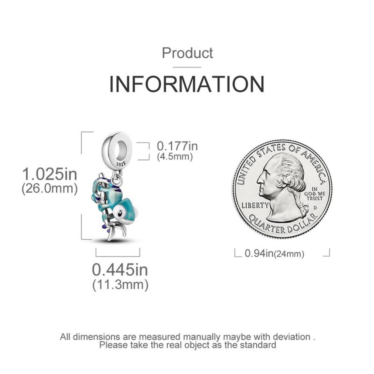Color Changing Chameleon Charms for Pandora Bracelet, Sterling Silver ...