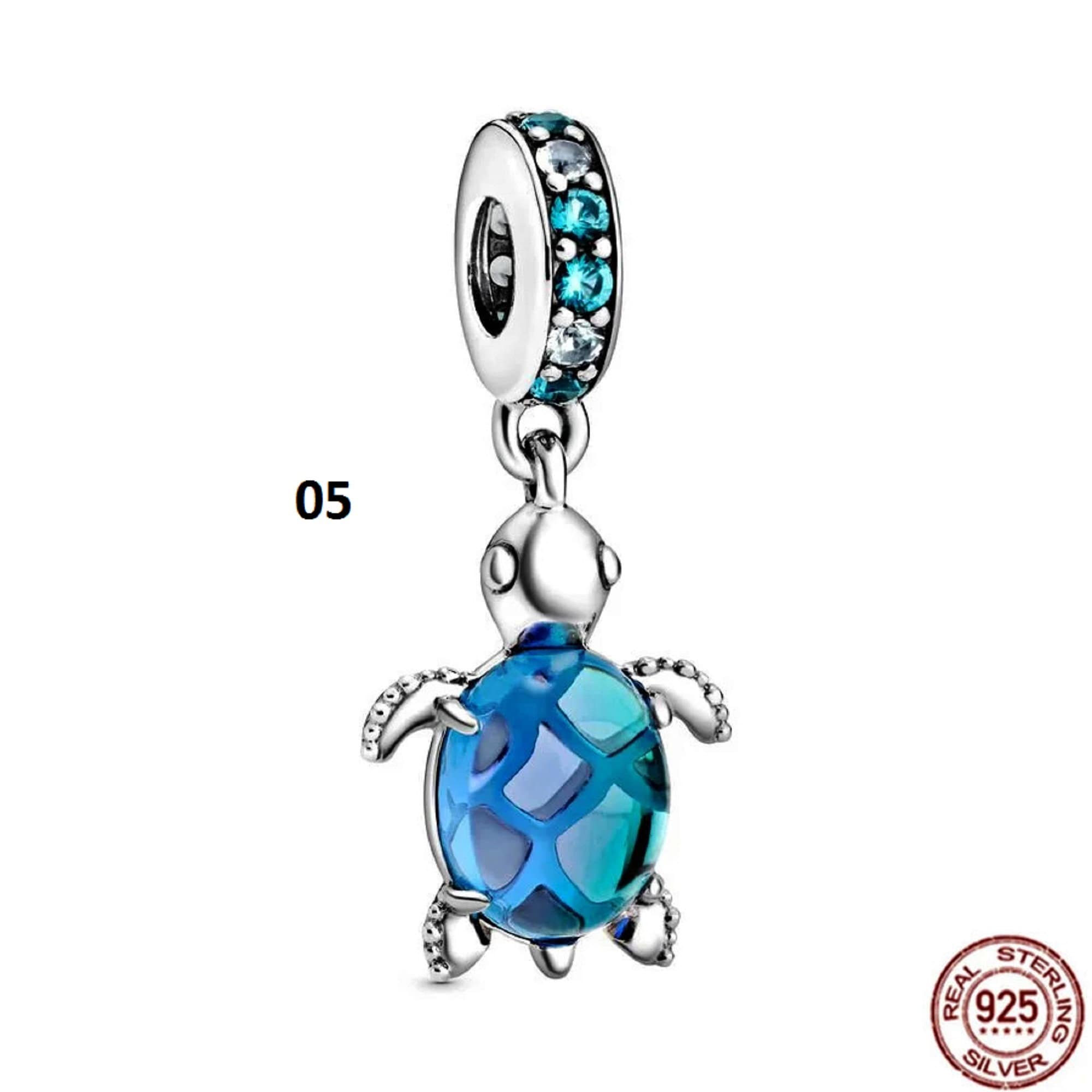 Murano Glass Sea Turtle Dangle Charm for Bracelet, Animal Charms, Snake ...