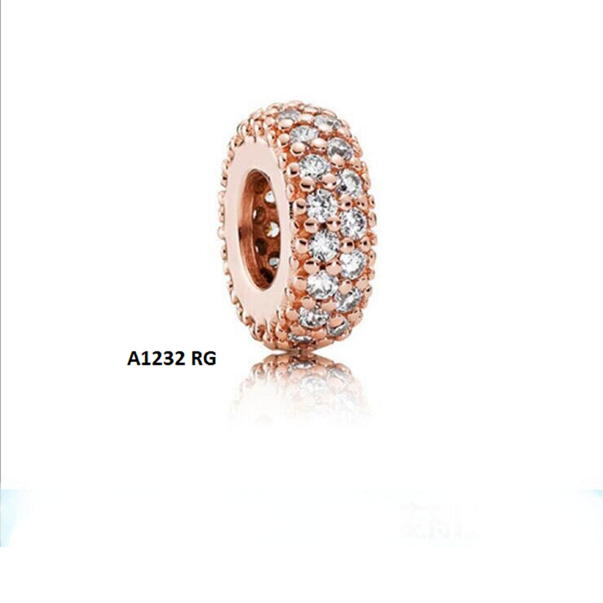 Rose Gold Flower Clip Charms for Pandora Bracelet, 925 Sterling Silver ...