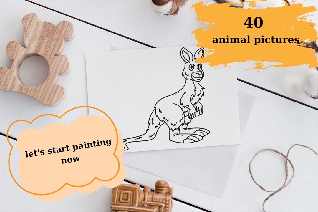 Fun Animals Digital Kids Coloring Pages V1 +40 : Animal Coloring Pages ...
