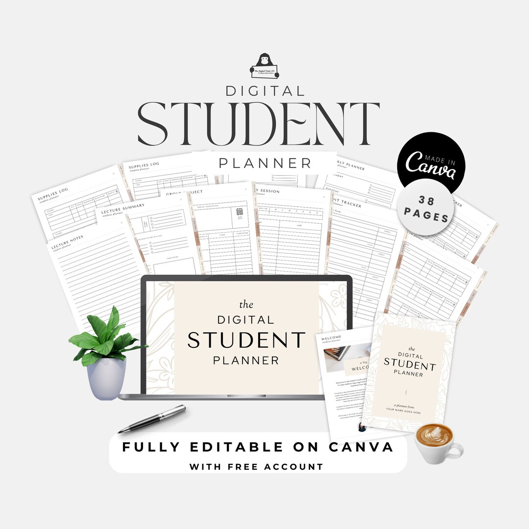 Student Planner College Planner Digital Student Planner 2023-2024 2023 ...