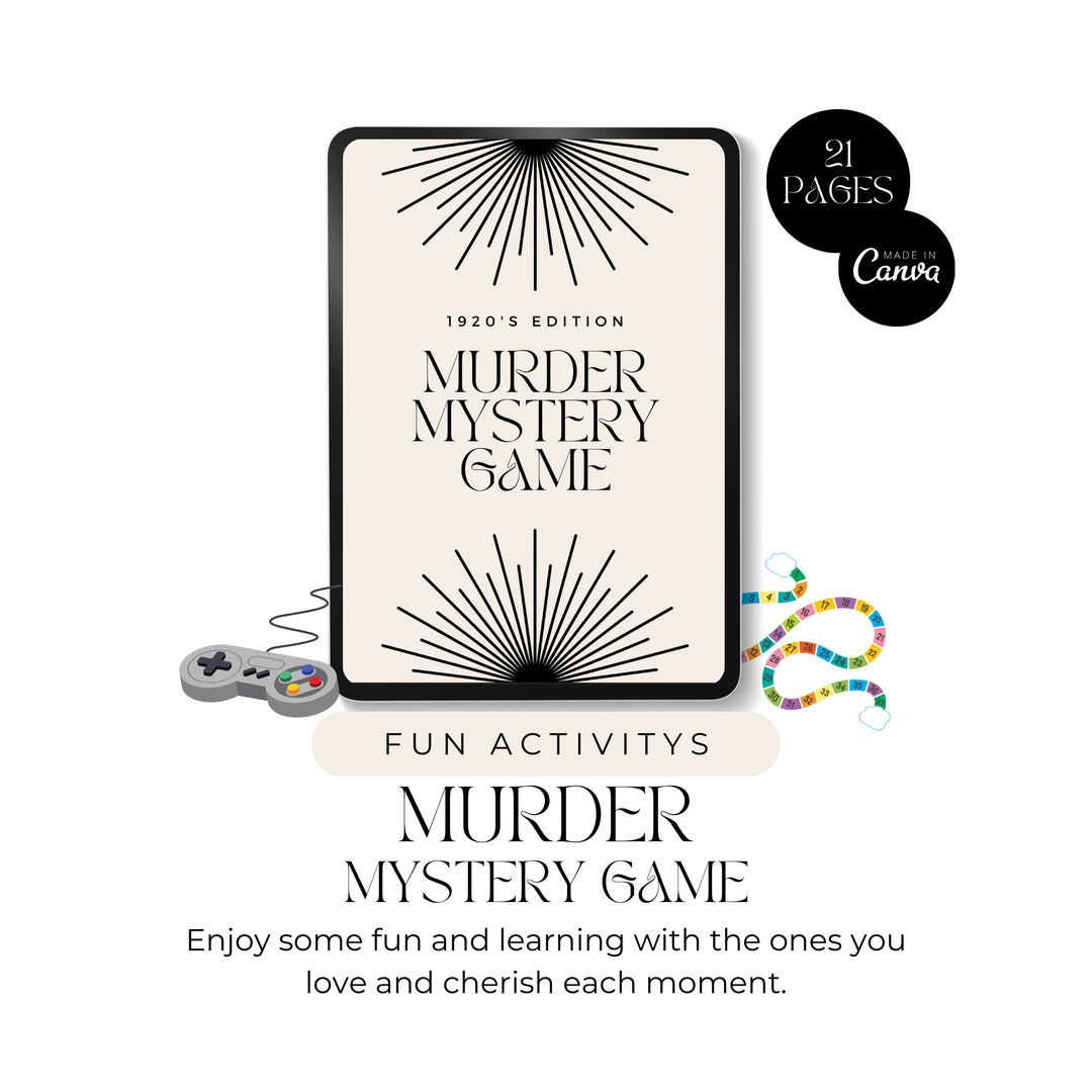 Murder Mystery Game Instant Download and Print Escape Room Kit ...