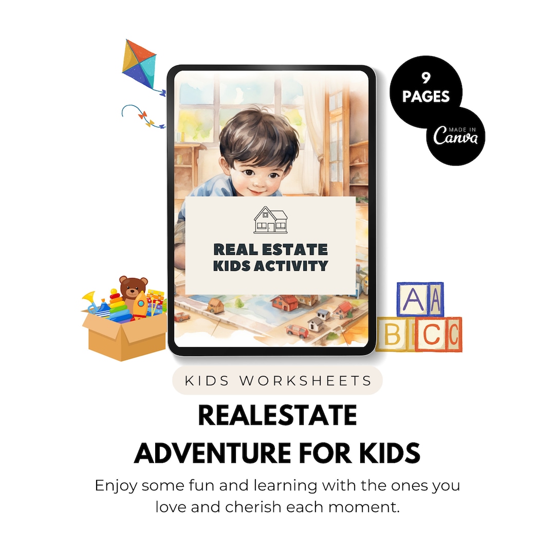 Kids Real Estate Activity Open House Kids Activity Game Open House ...