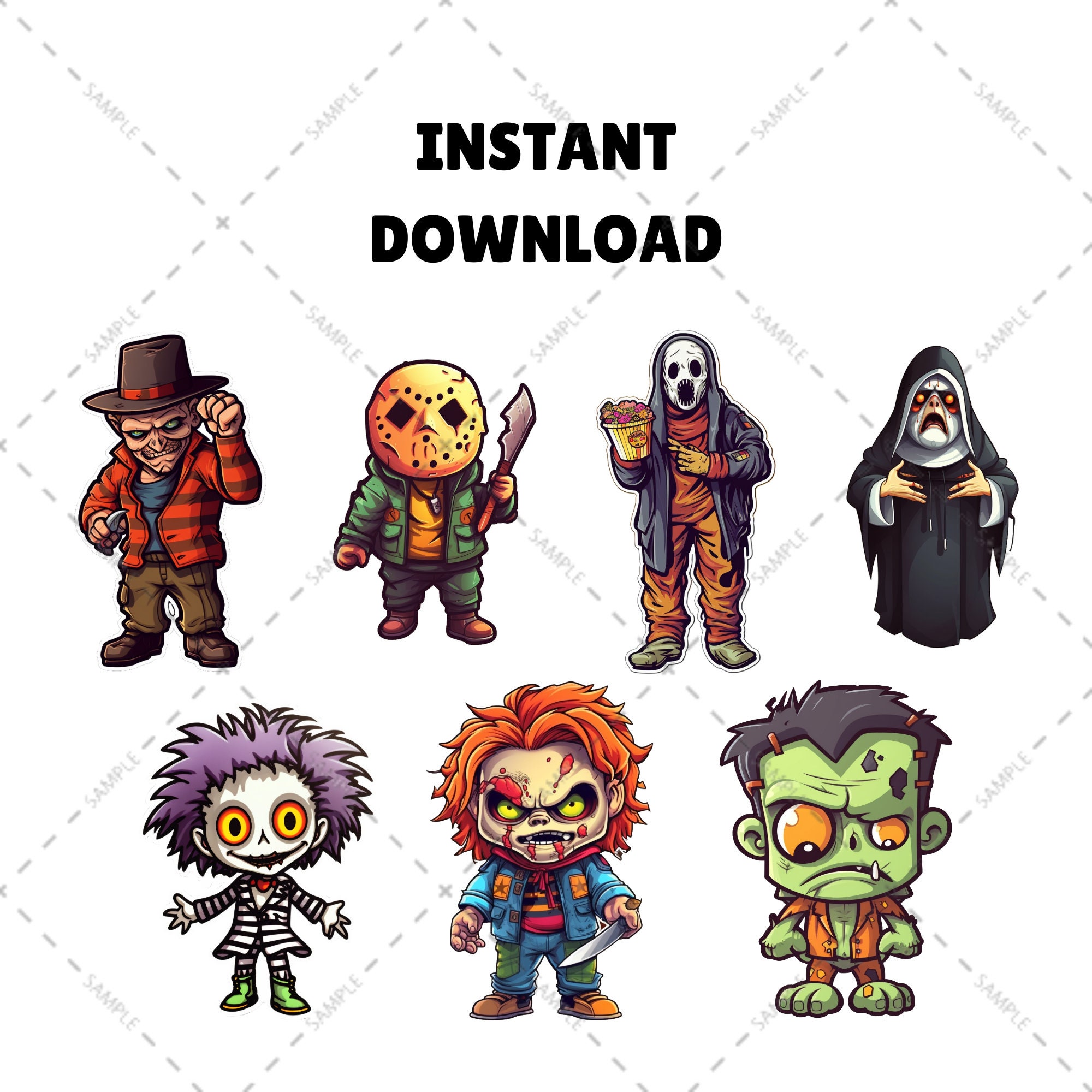 Halloween Png Horror Clipart Sublimation Png Spooky Shirt Horror Movie ...