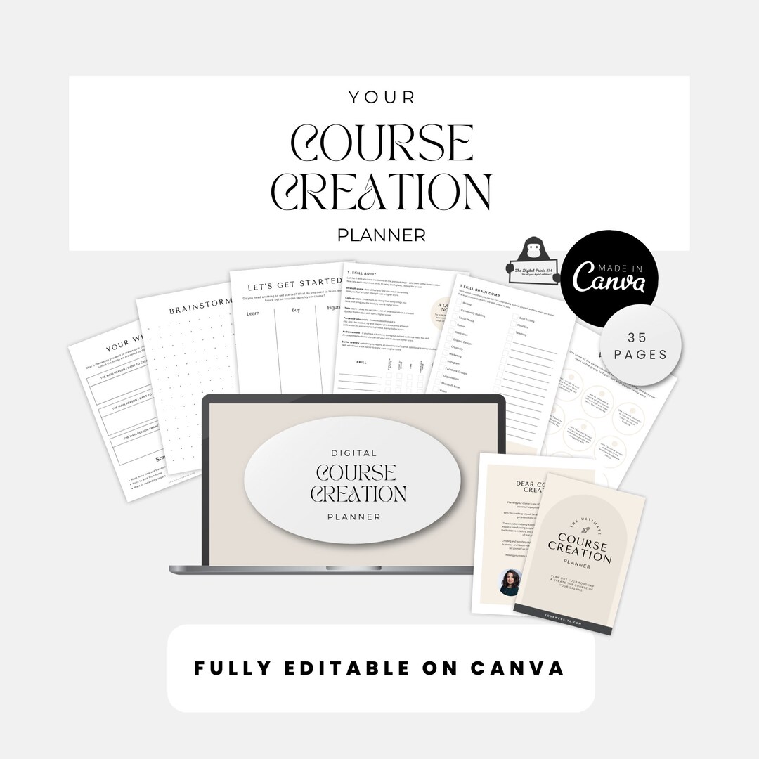 Course Creation Planner Instant Download Course Creation Toolkit Course Launch Course Creators ...