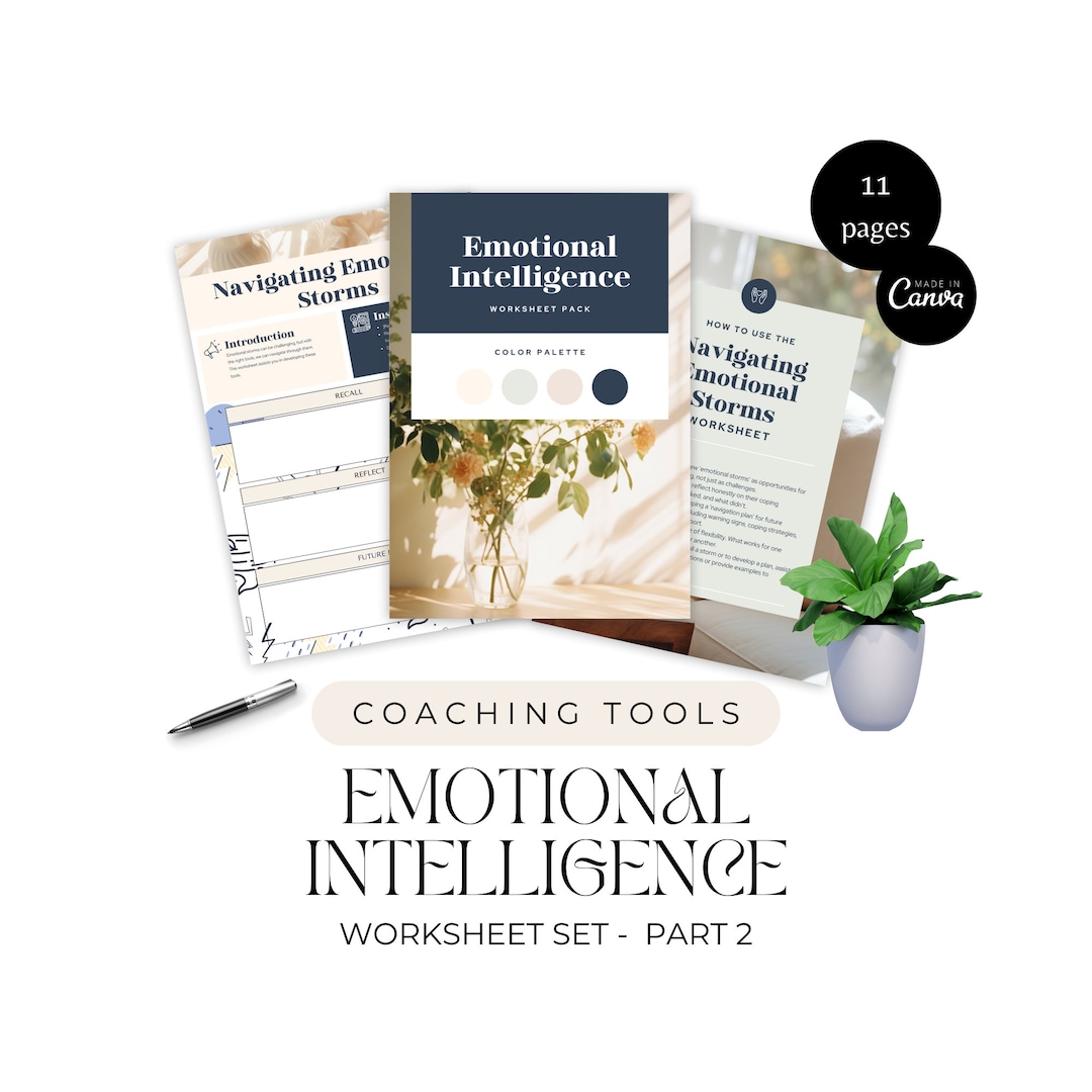 Emotional Intelligence Therapy Worksheets Self Reflection Lead Magnet ...