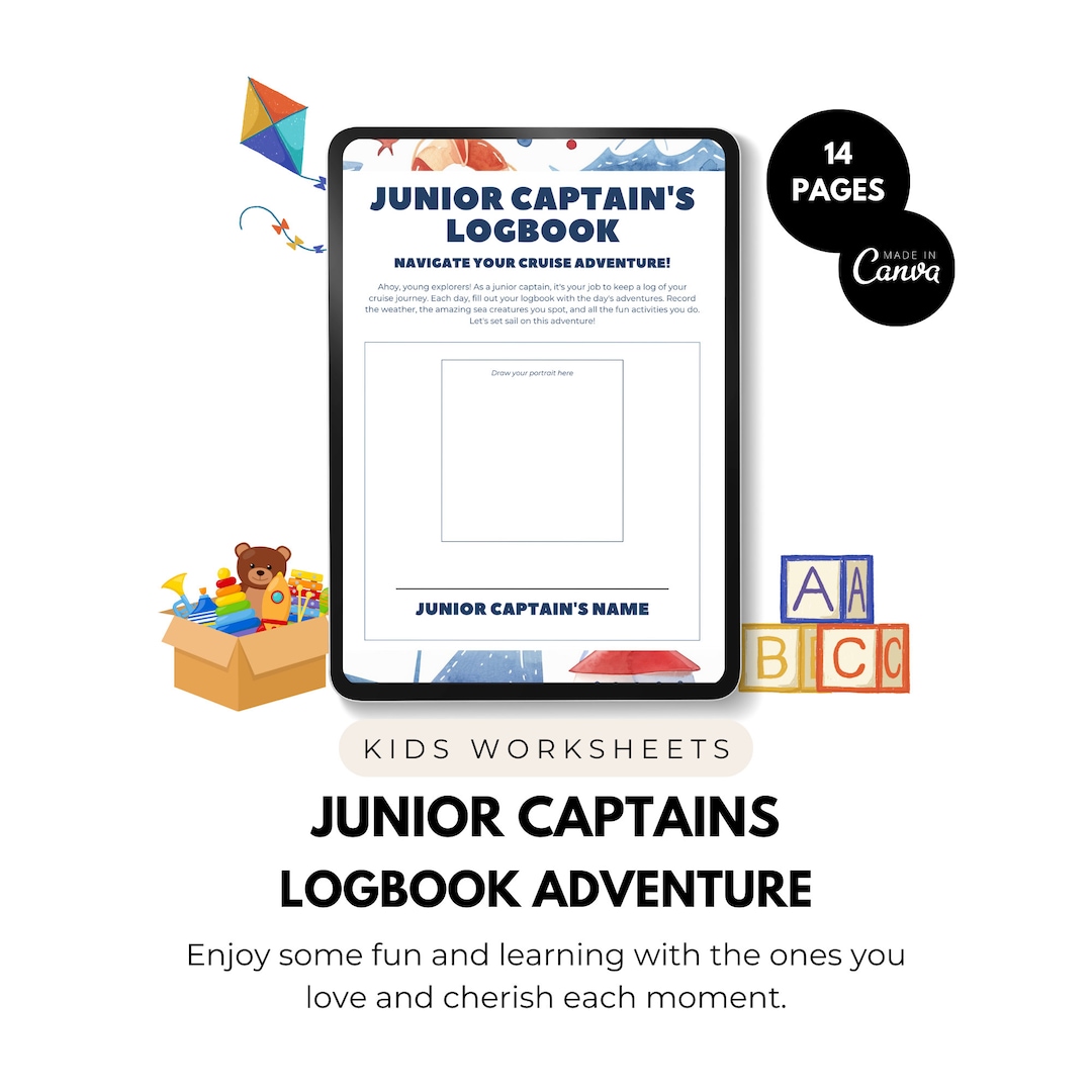 Cuaderno de bitácora de capitán junior / Bitácora náutica para niños ...
