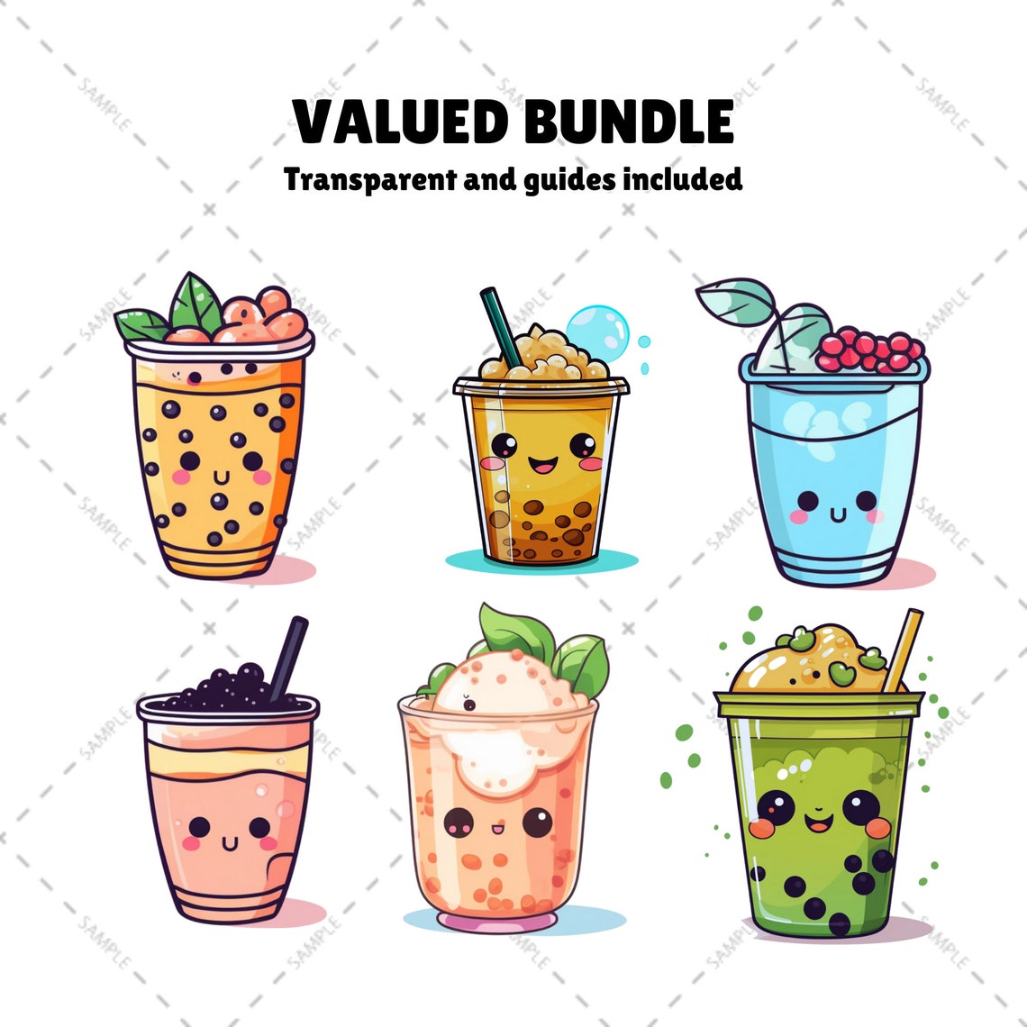 Boba Tea Clipart Boba Tea Lover Cute Tea Clipart Cute Sublimination ...