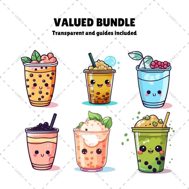 Boba Tea Clipart Boba Tea Lover Cute Tea Clipart Cute Sublimination ...