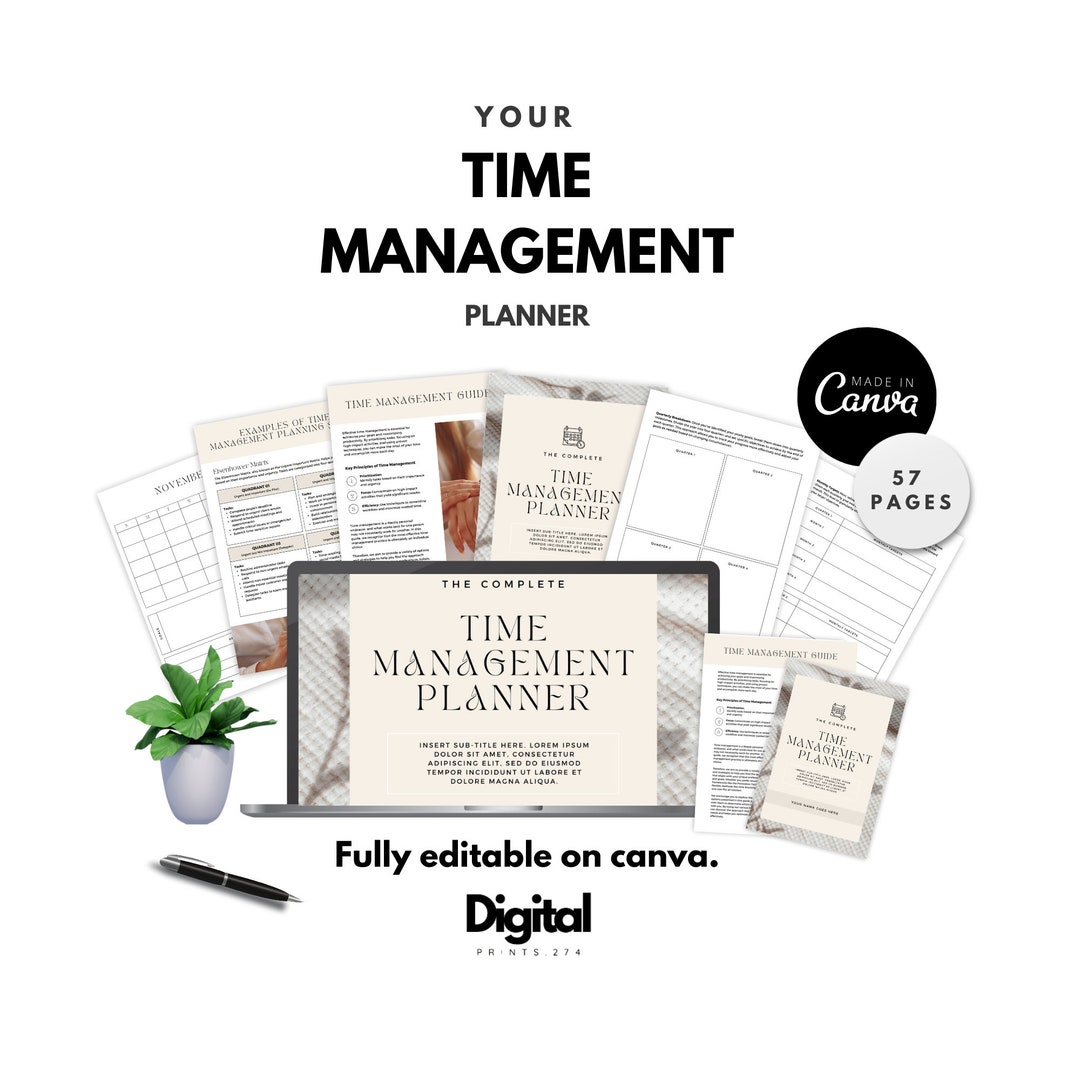 Time Management Planner Project Planner Time Blocking pdf Instant ...