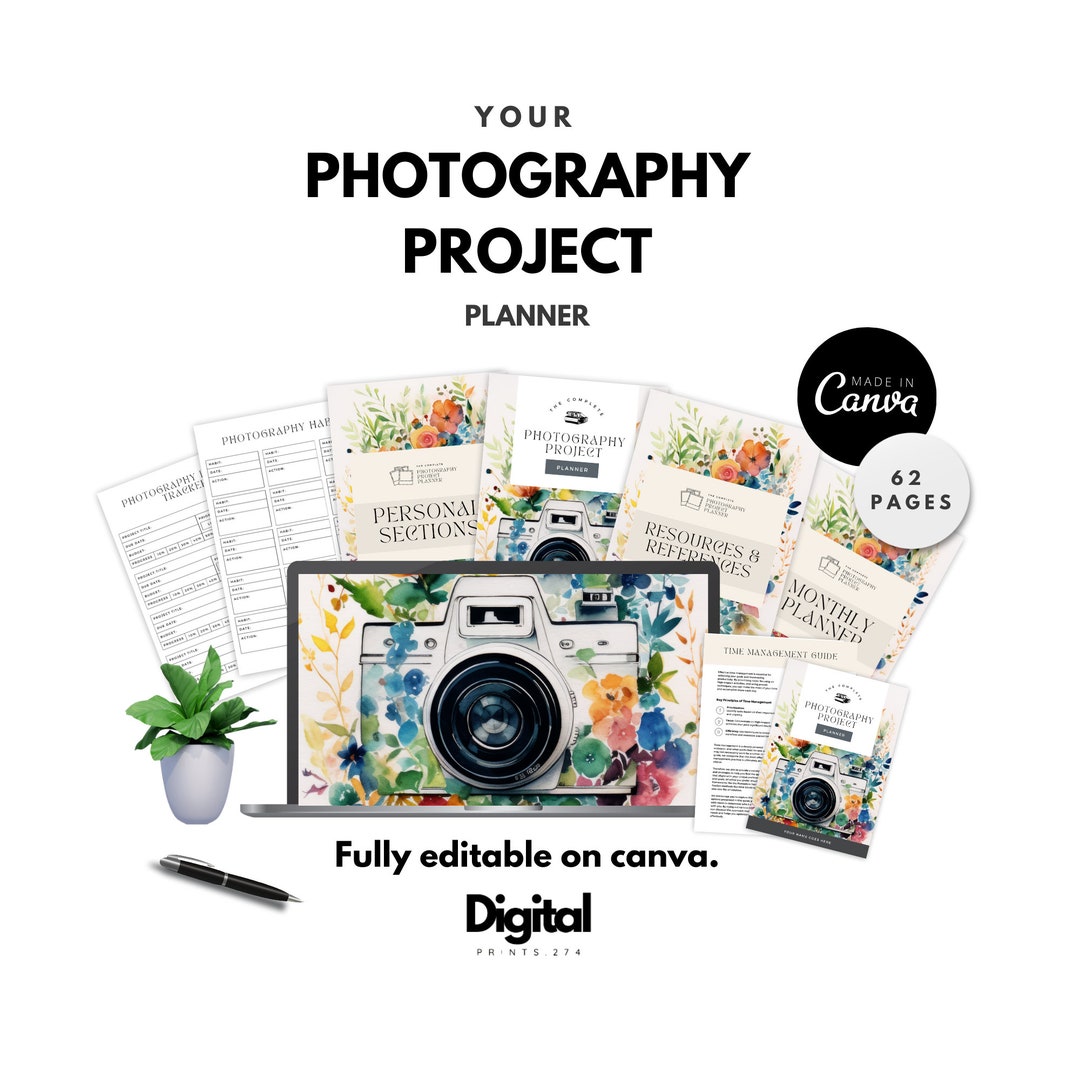 Photography Planner Photography Business Planner Photoshoot Planner ...