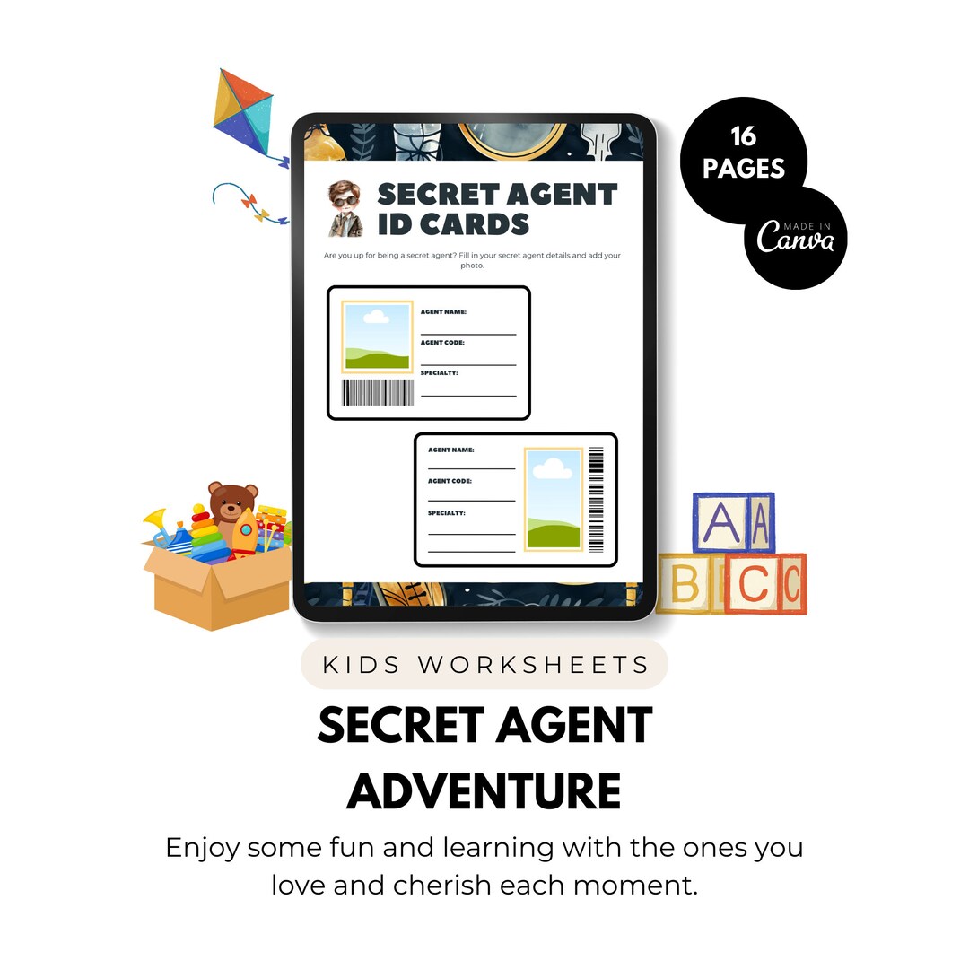 Secret Agent Game Birthday Party Games Secret Codes Game Instant ...