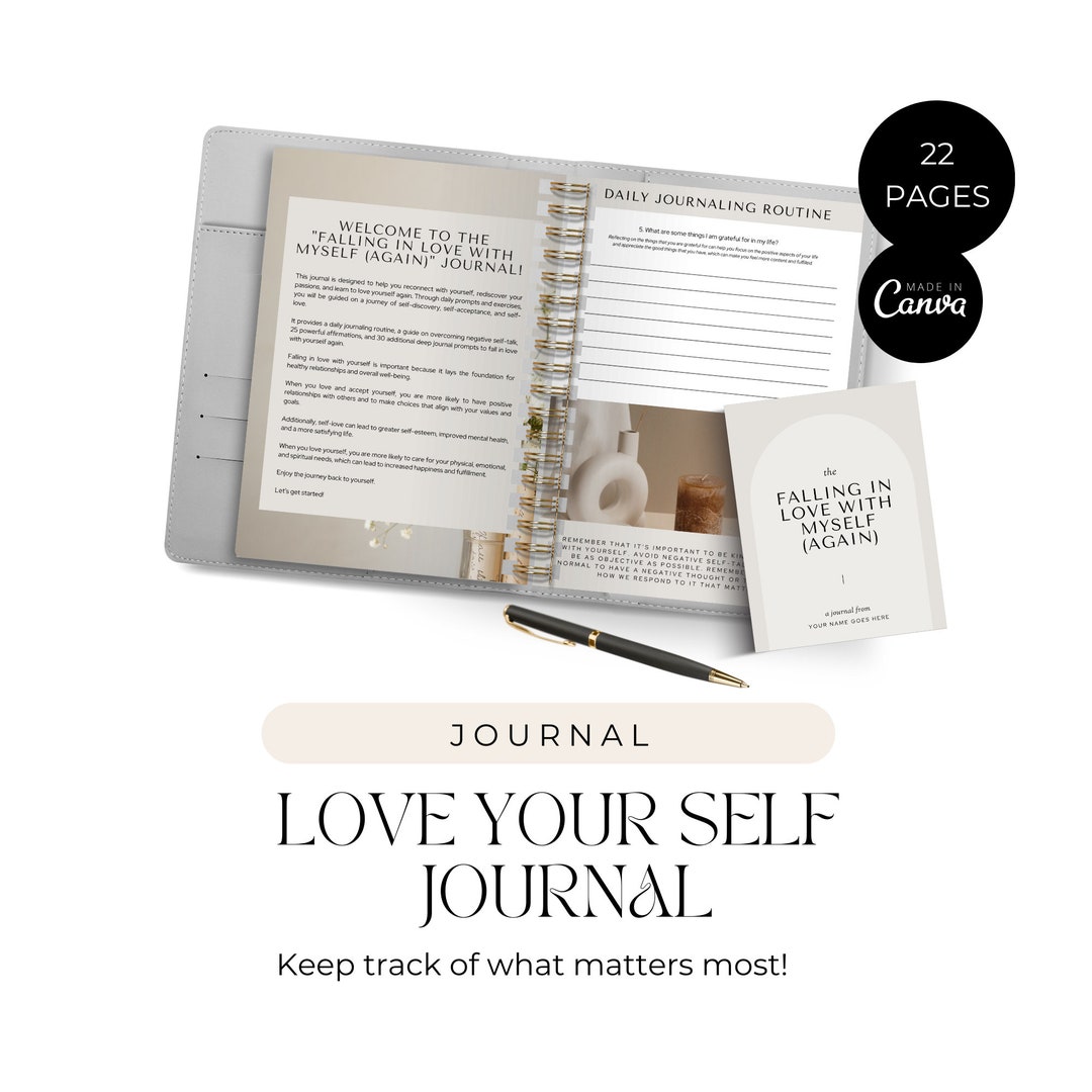 Love Your Self Journal Self Care Journal Self Care - Etsy