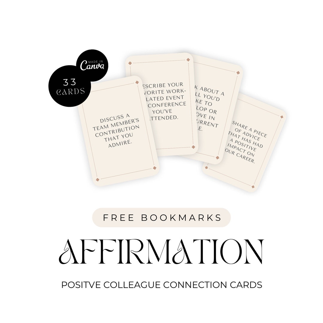 Connection Cards Coworker Appreciation Card Work Friends - Etsy