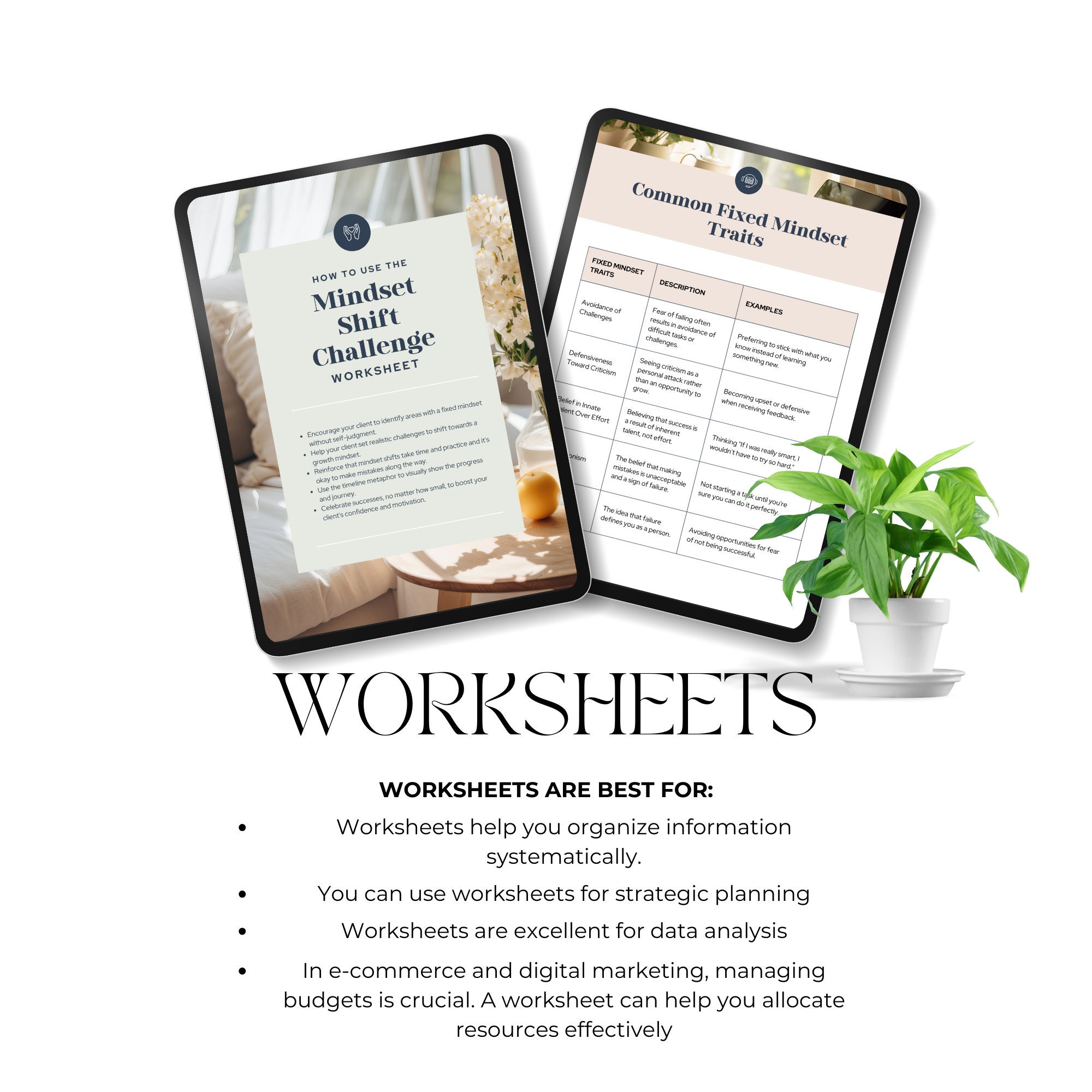 Mindset Shift Worksheets Mood Tracker Self Care Worksheet Digital ...