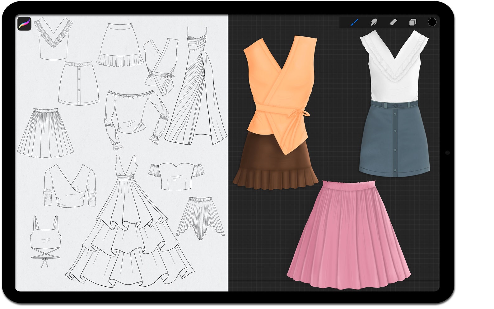 Procreate Clothes Stamp Brushes Procreate Clothing Stamp Procreate ...