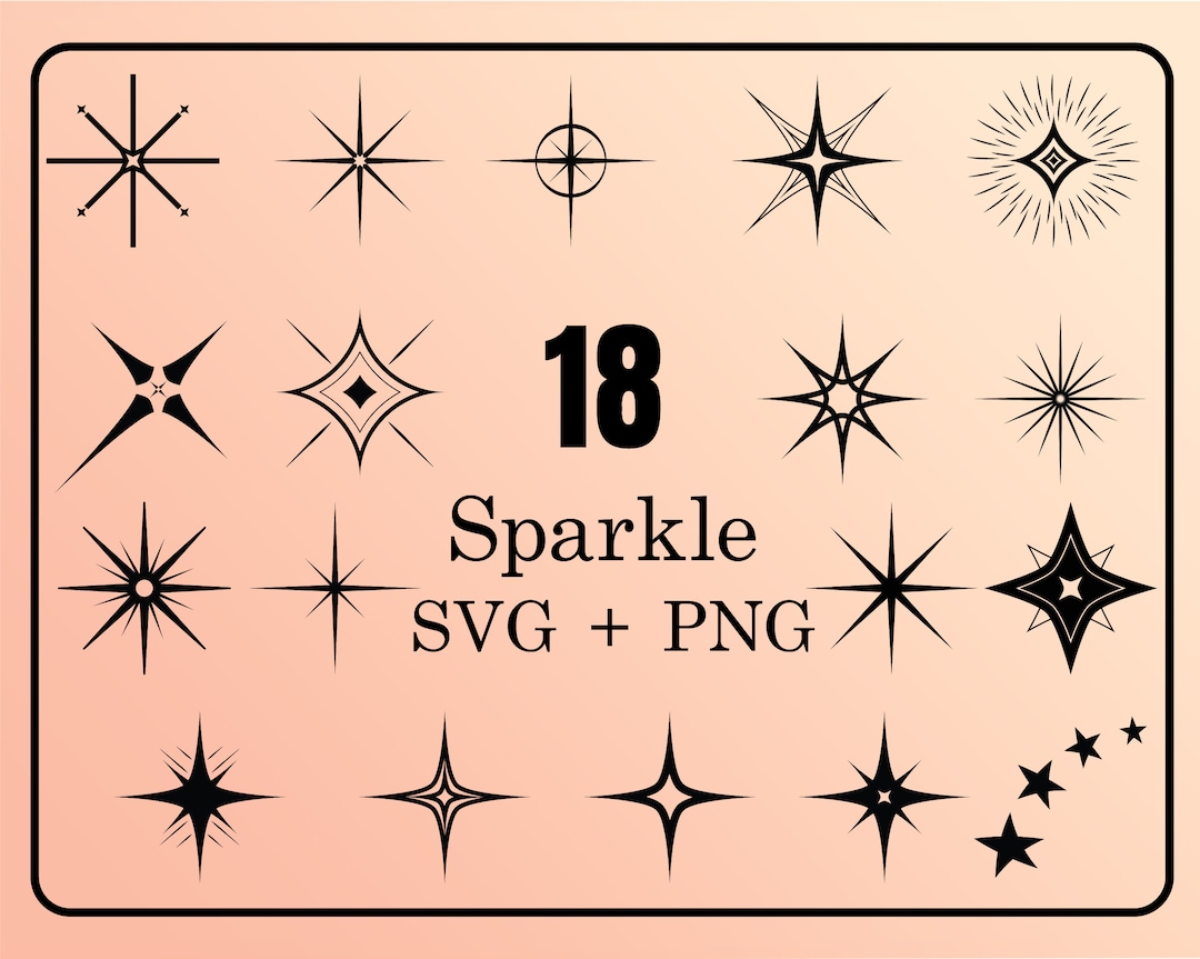 Sparkle Svg Bundle | Sparkle Png | Star Svg | Sparkle Cut File | Svg Files for Cricut | Instant ...