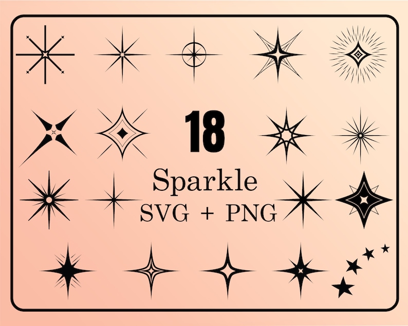 Sparkle Svg Bundle | Sparkle Png | Star Svg | Sparkle Cut File | Svg ...