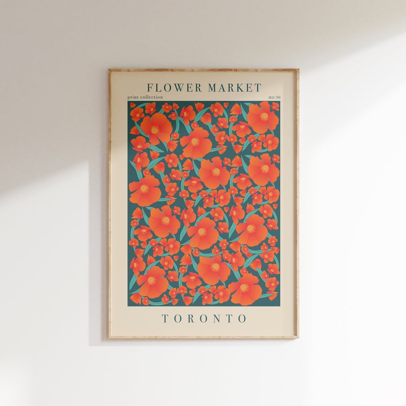 Toronto Flower Market Poster Canada Floral Art Printable - Etsy