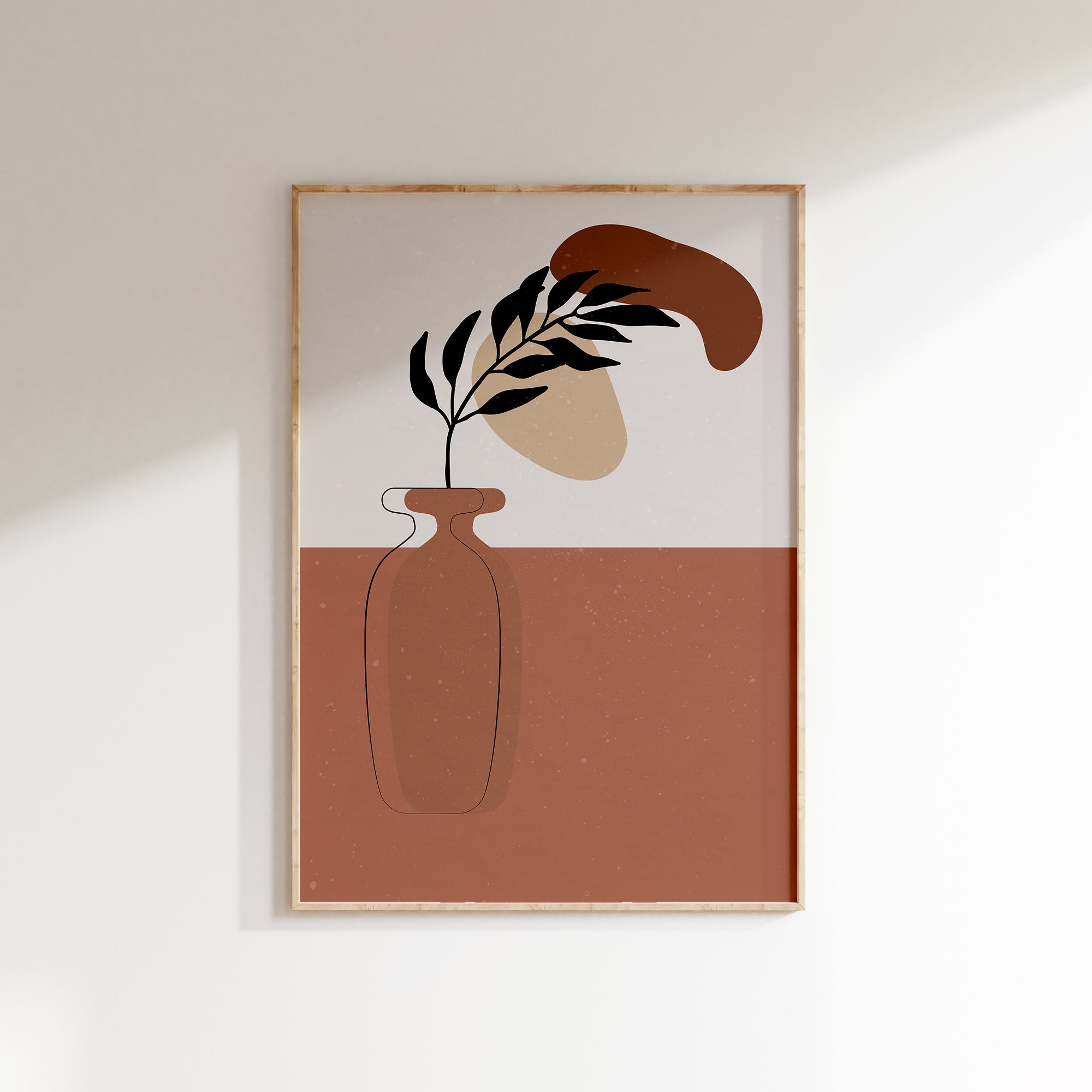 Boho Wand Kunst Mid Century moderne Kunst Boho Wand Kunst Drucke Terrakotta Dekor Neutral Drucke ...