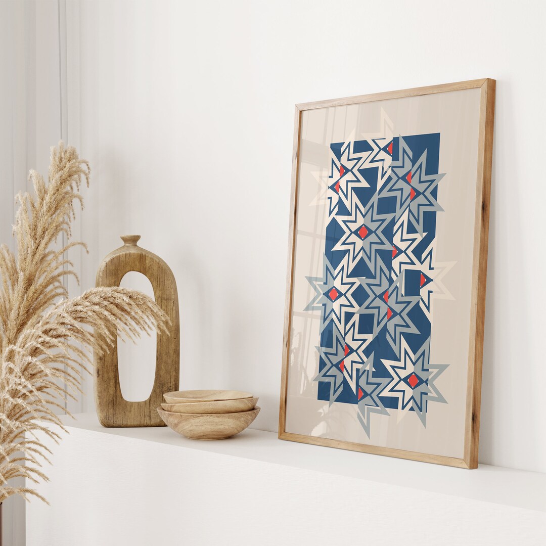 Anatolian Motifs Series star Modern Wall Art Boho Printable Art ...