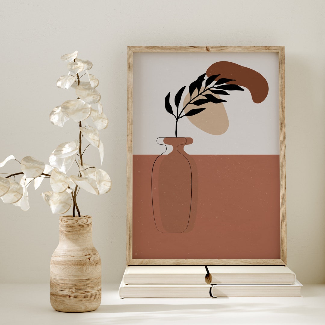 Boho Wand Kunst Mid Century moderne Kunst Boho Wand Kunst Drucke Terrakotta Dekor Neutral Drucke ...