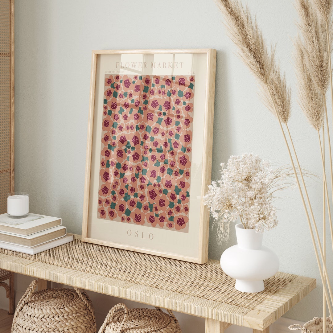 Oslo Flower Market Print: Scandinavian Botanical Gallery Wall Art ...