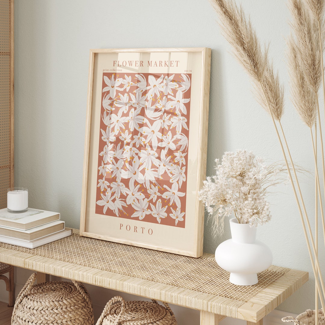 Porto Flower Market Poster, Spring Floral Art, Printable Botanical ...