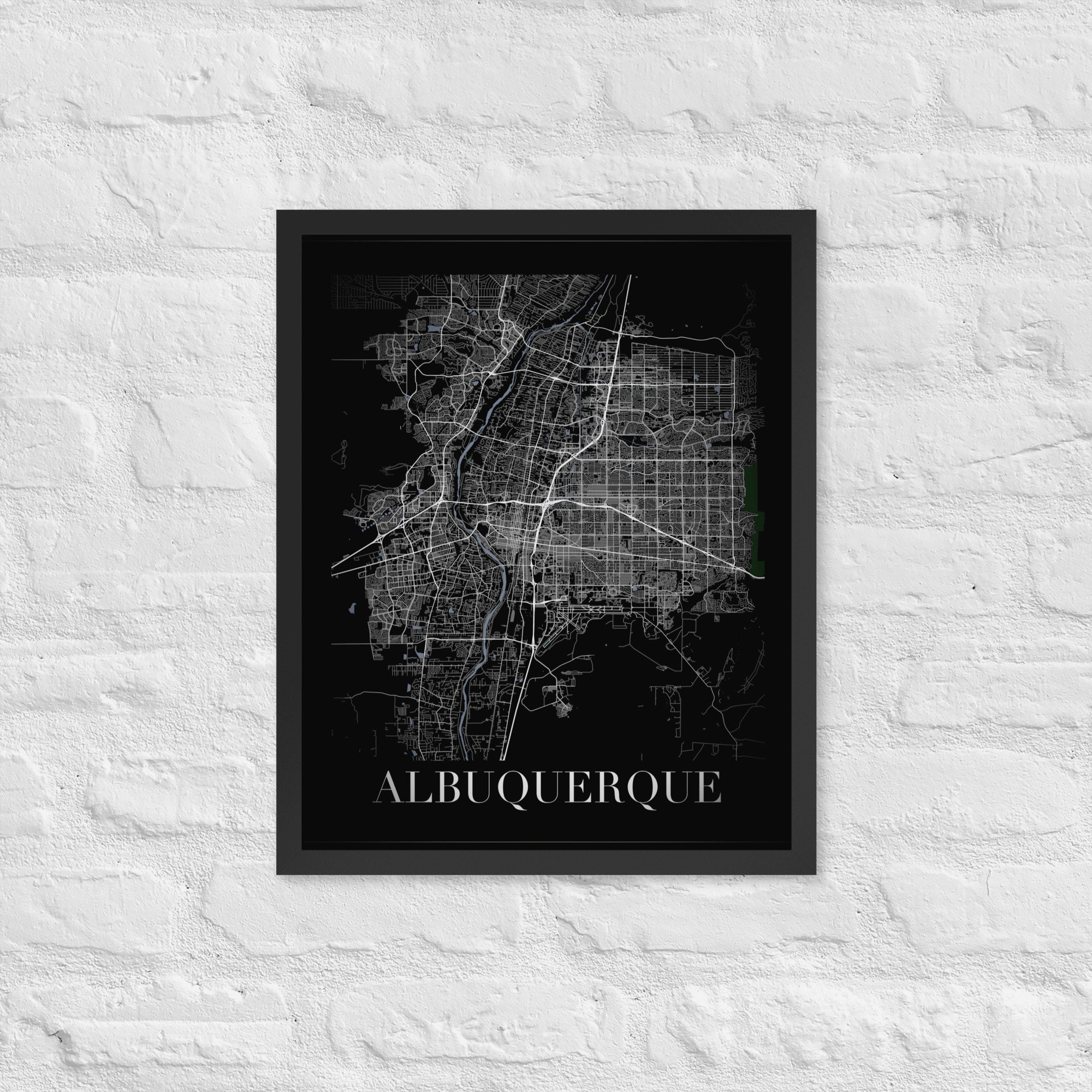 Digital Download Custom City Map | Black and White Dark Version ...