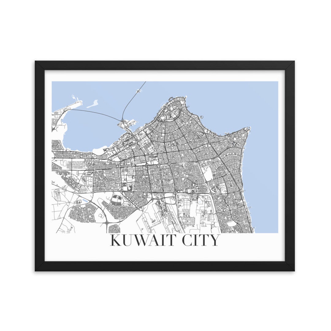 Kuwait City City Map Print Your Own Custom Highly Detailed - Etsy