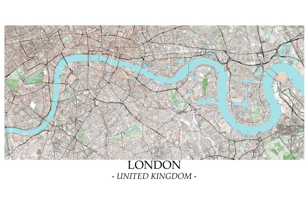 Detailed City Map With Buildings | Print Your Own Custom Highly ...