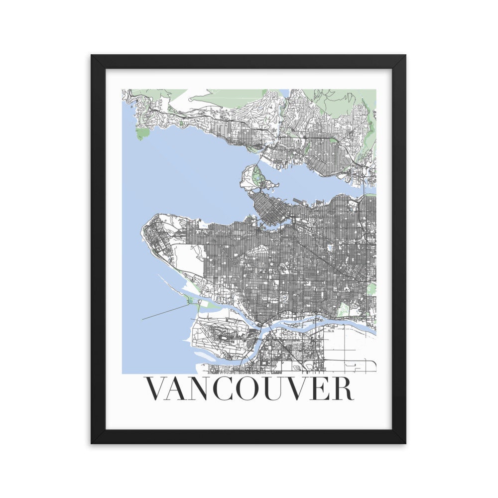 Vancouver City Map Print Your Own Custom Highly Detailed - Etsy