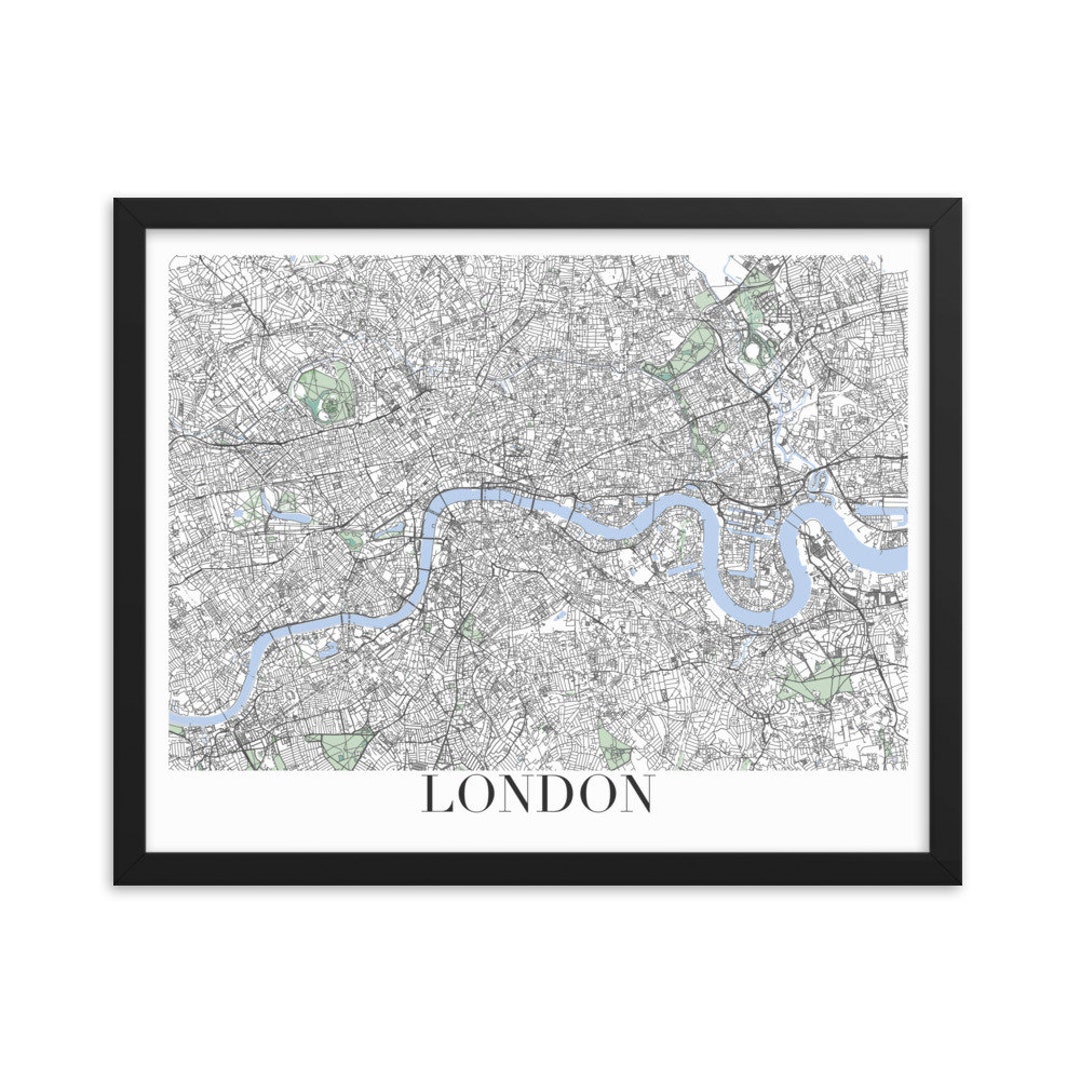 London City Map - Print Your Own Custom Highly Detailed Poster! - Etsy