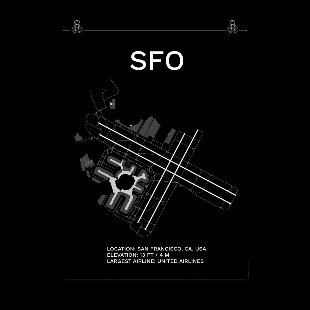 CUSTOM Airport Map Prints Any Airport Worldwide - Etsy