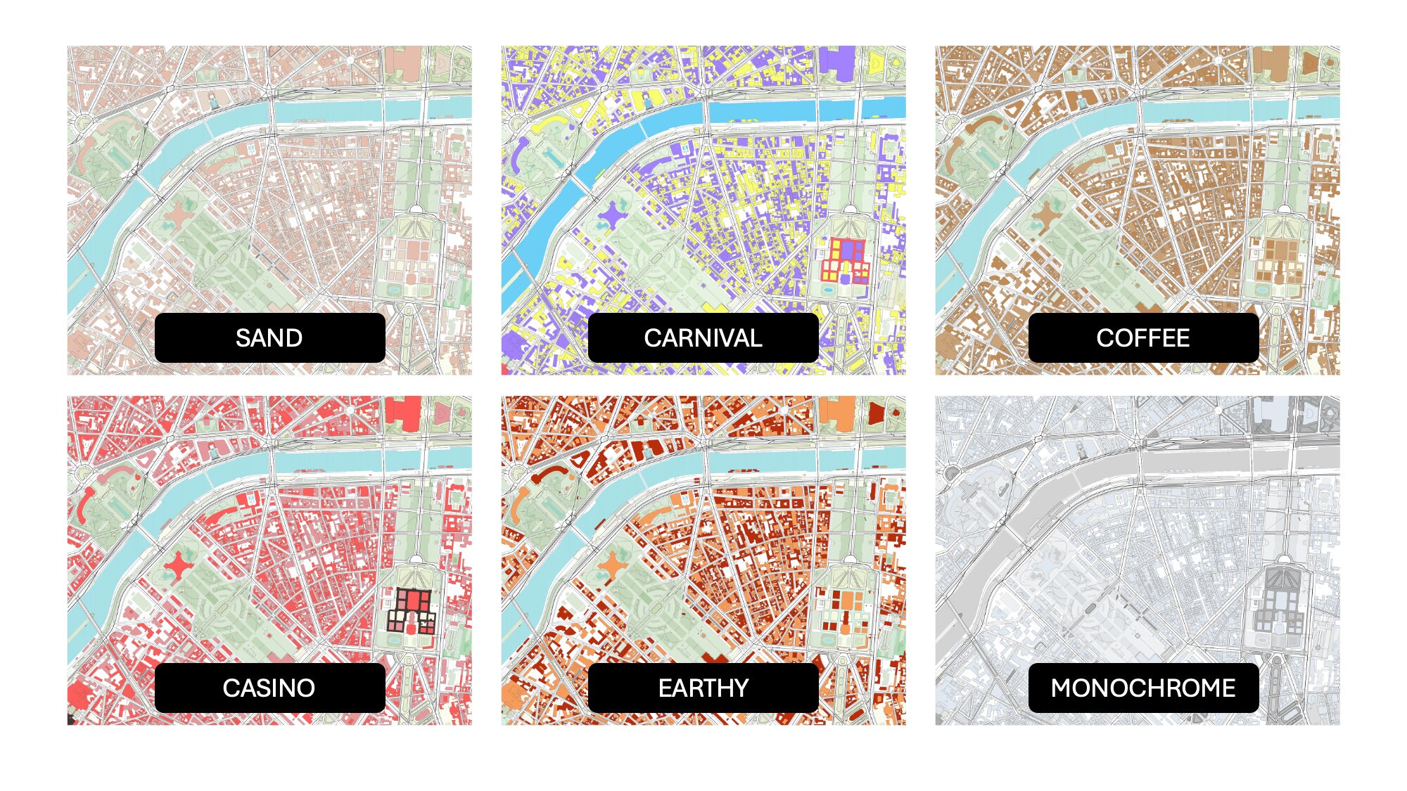 Detailed City Map With Buildings | Print Your Own Custom Highly ...