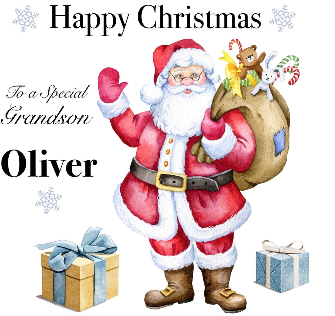 Personalised Father Christmas Christmas Card - Daughter, Son ...