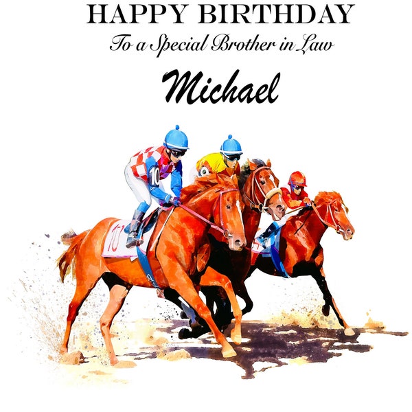 Horse Racing Birthday Cards - Etsy UK