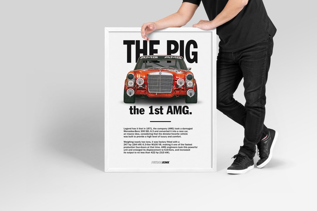Mercedes-benz "the Pig" Canvas Design, Mercedes-benz 300 SEL Graphic ...