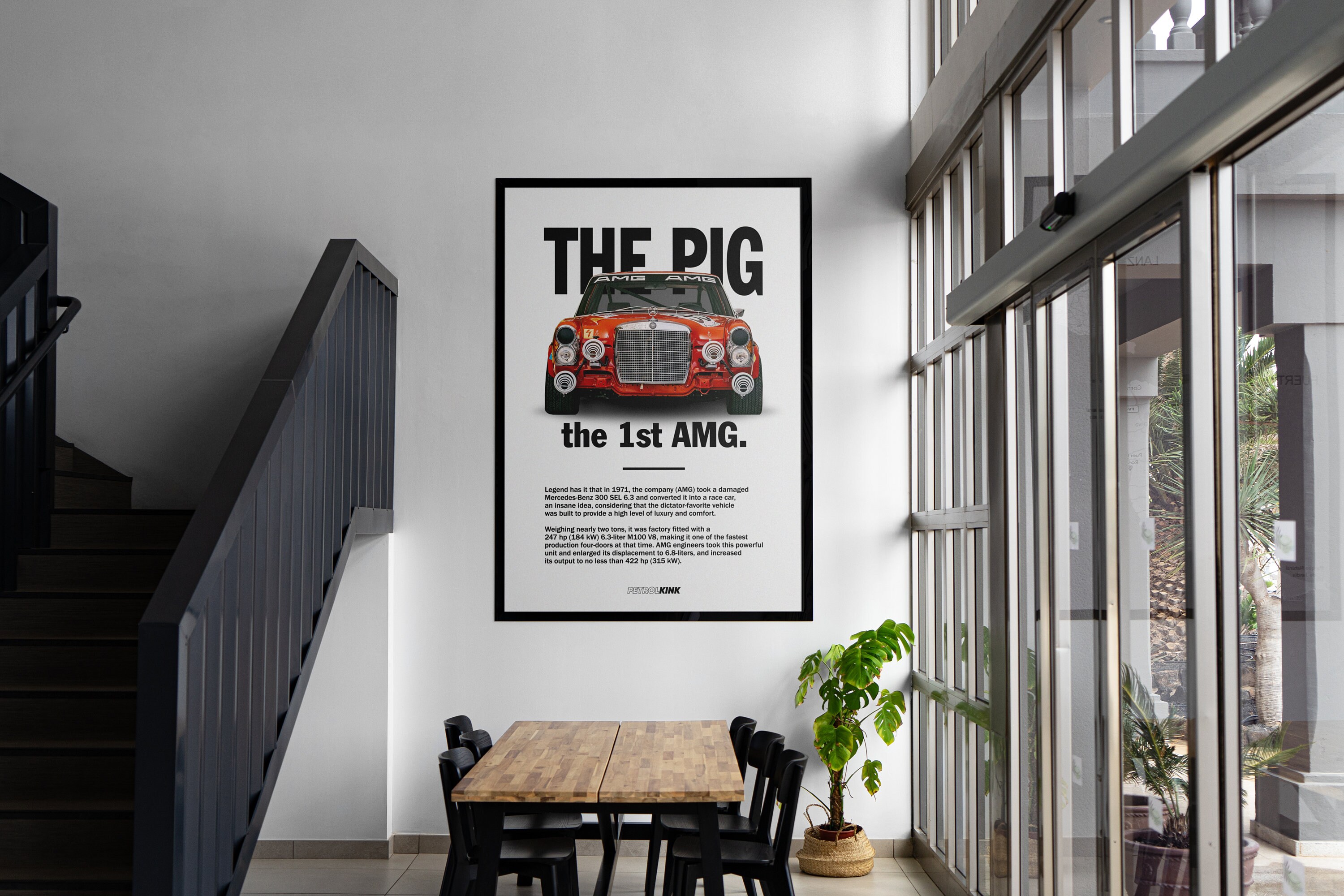 Mercedes-benz "the Pig" Canvas Design, Mercedes-benz 300 SEL Graphic ...