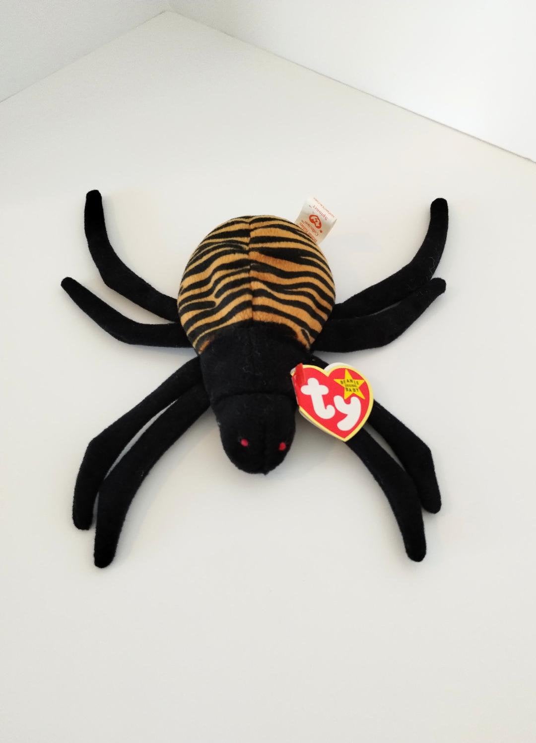 Ty Beanie Baby - 1996 Spinner the Spider - P.V.C. Pellets - Tag Errors ...
