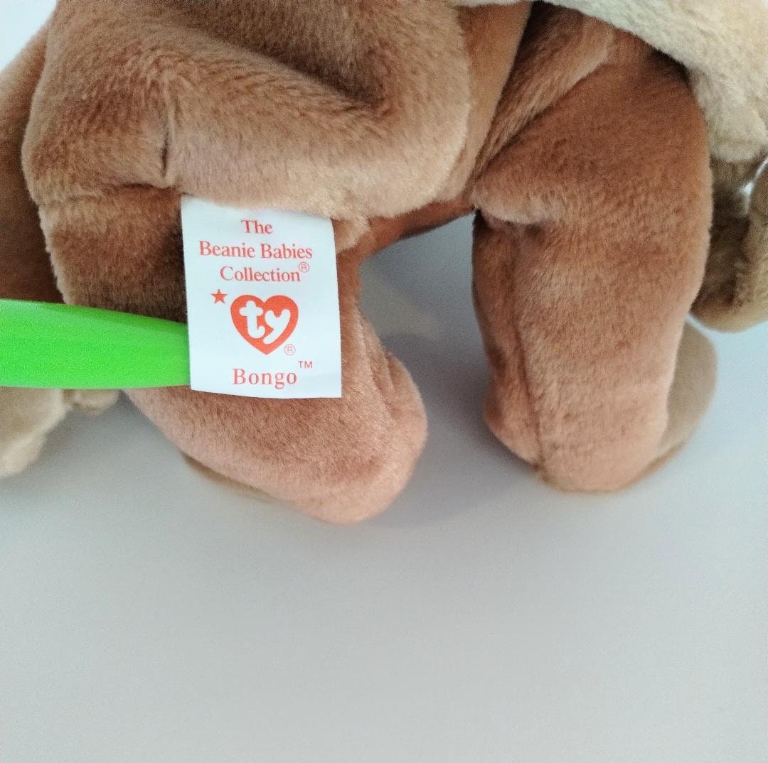 Ty 1995 Beanie Baby Bongo the Monkey With Tan Tail- Excellent Condition ...