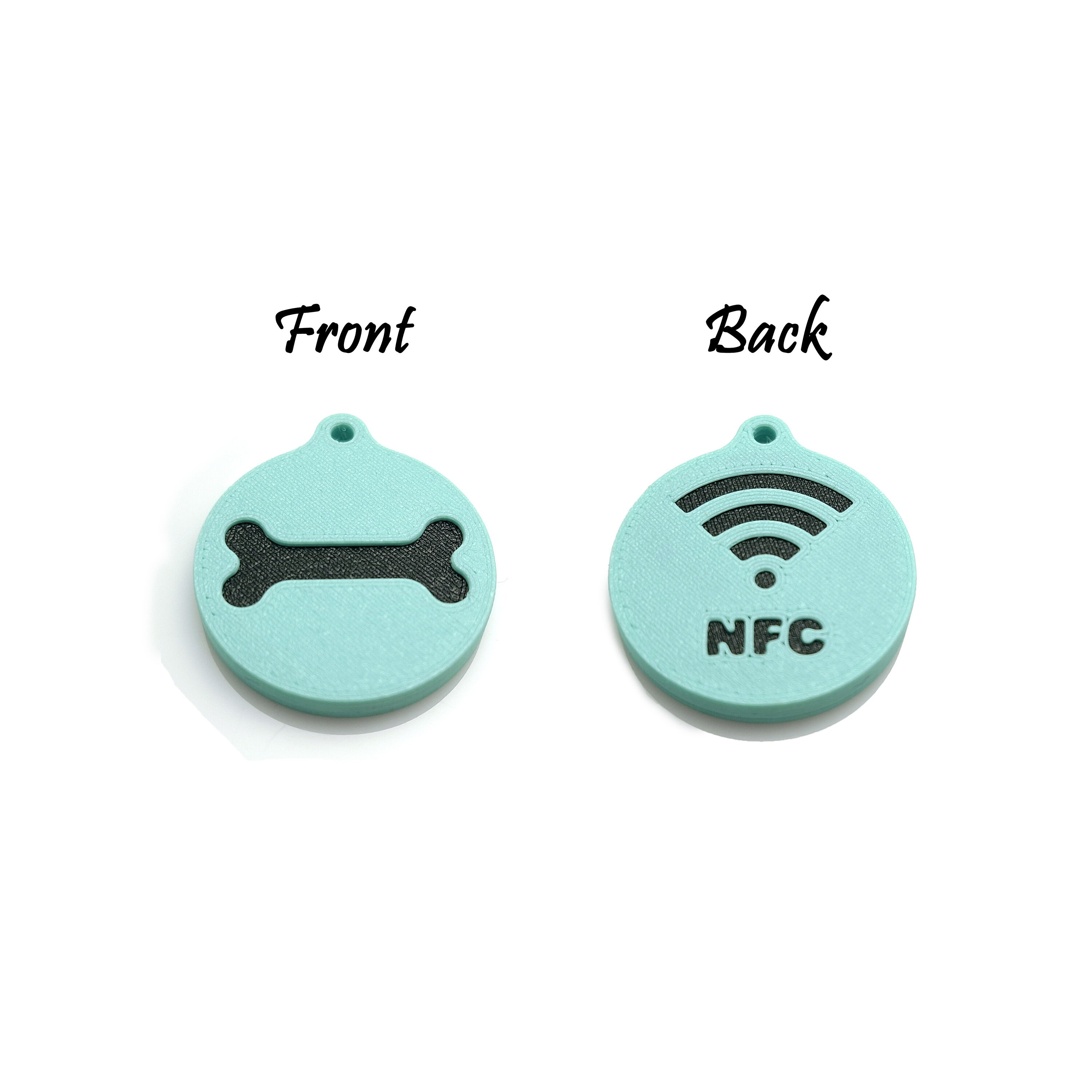 NFC Dog Tag 3D Printed Smart Tag, Eco-friendly Keyring, Gift - Etsy