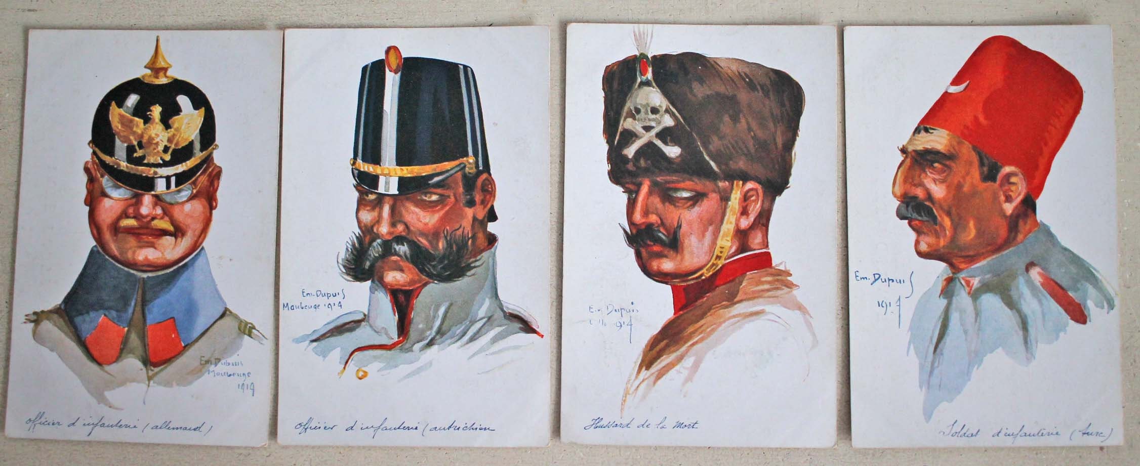 World War I Post Cards Illustrated by Emile Dupuis - Etsy