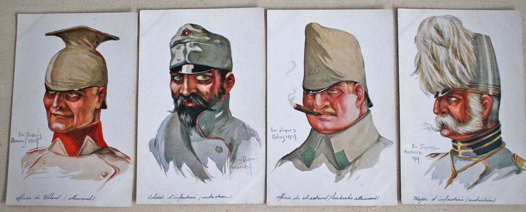 World War I Post Cards Illustrated by Emile Dupuis - Etsy